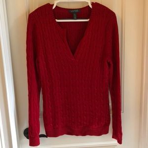Lauren Ralph Lauren | Sweaters | Ralph Lauren Bright Red Sweater | Poshmark